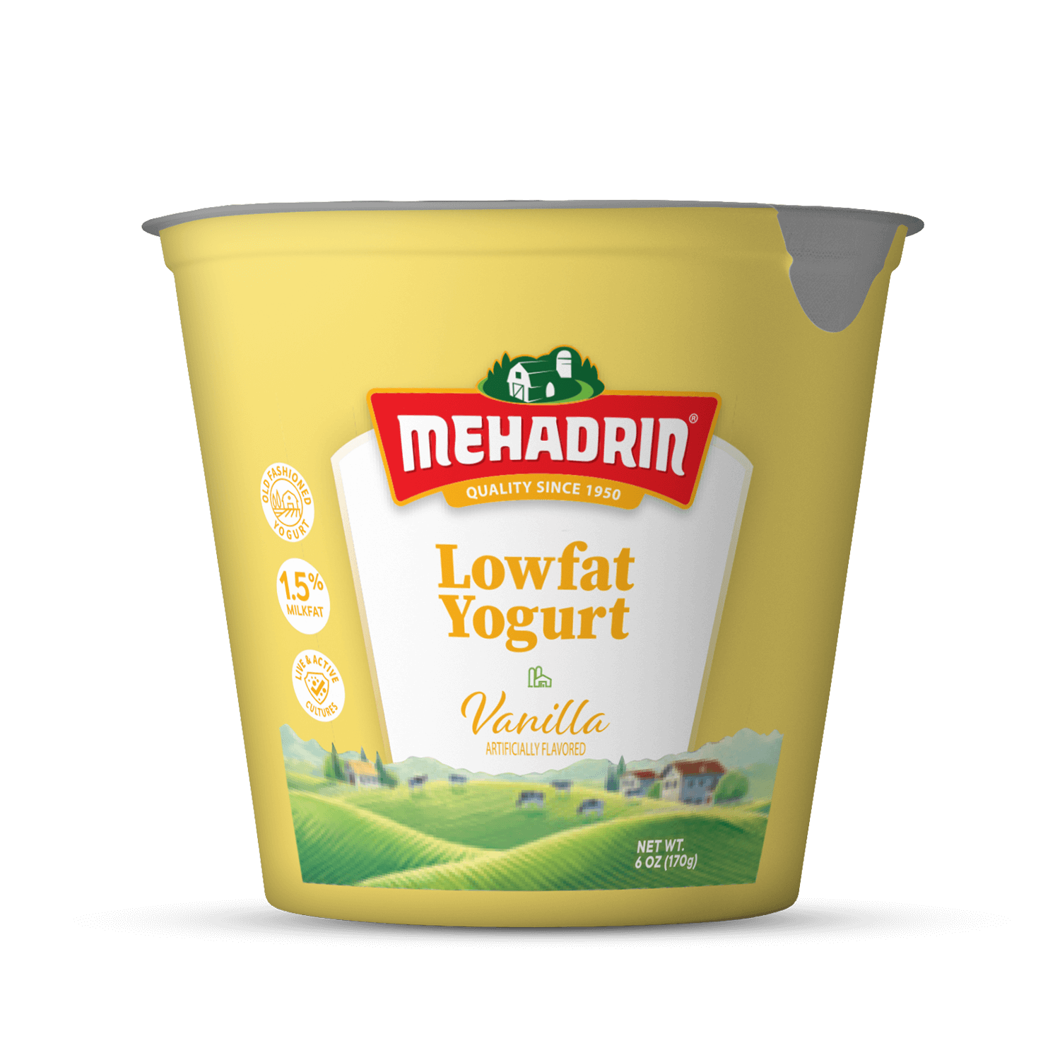Vanilla Natural Lowfat Yogurt 6 Oz Mehadrin Dairy Vanilla Natural Lowfat Yogurt 6 Oz Mehadrin Dairy